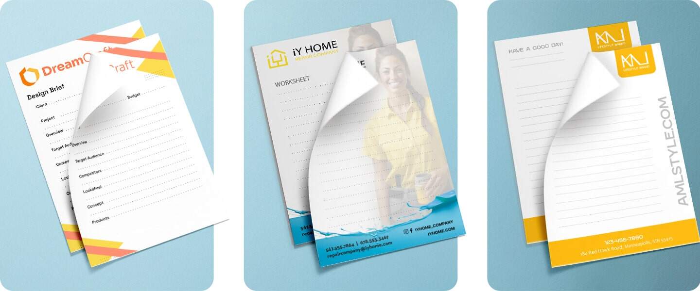 corporate notepad design